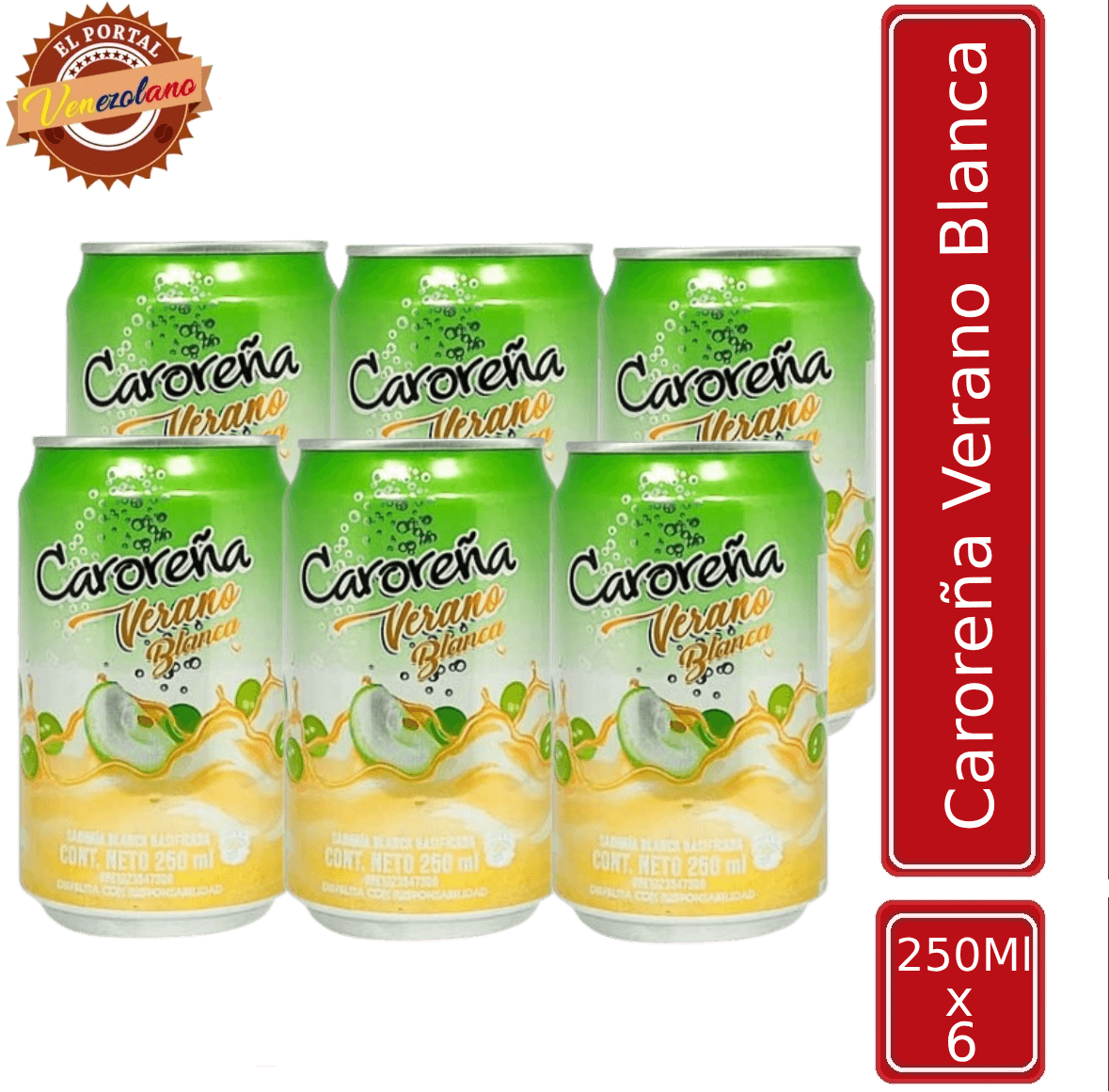 Caroreña Verano Blanca Lata Venezuela x 6 – El Portal Venezolano