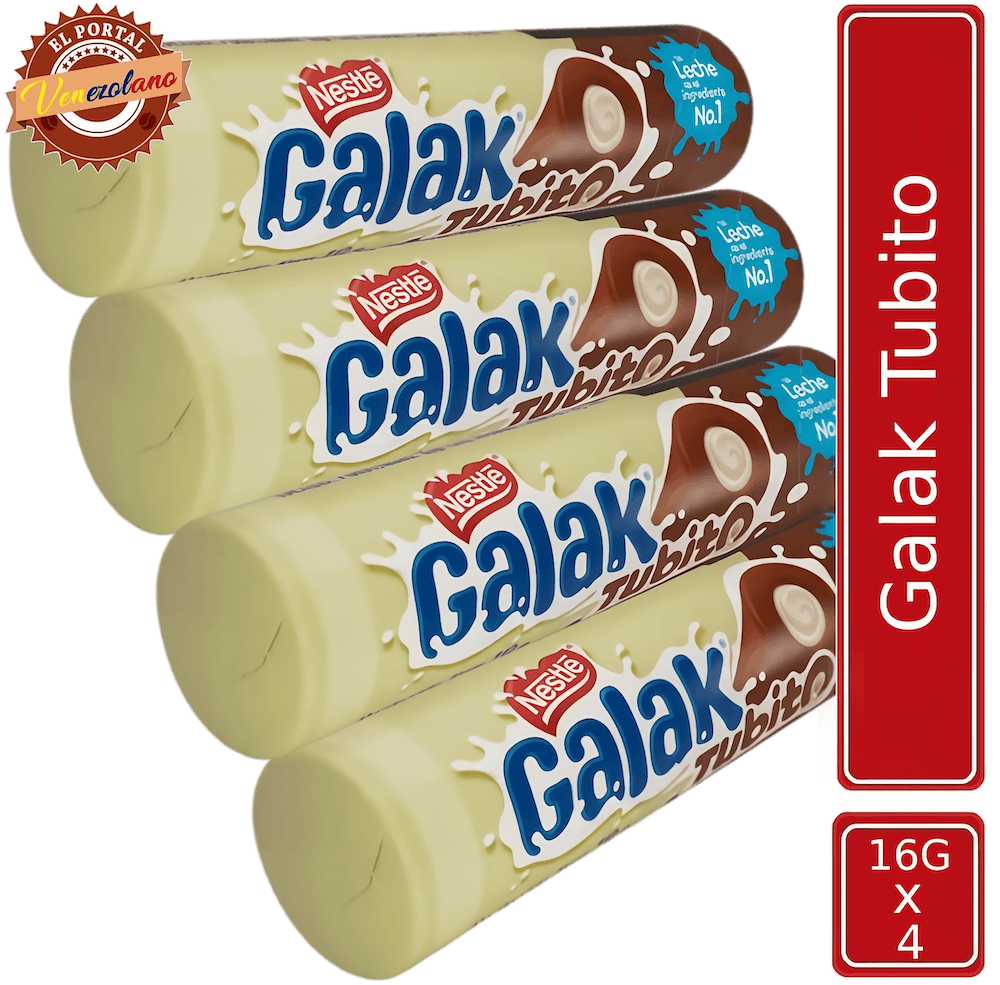 GALAK Tubito Barra Sabor a Chocolate con Relleno Sabor a Leche Venezue ...