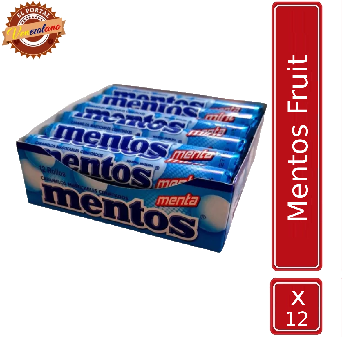 Caramelos Mentos Menta Venezuela x 12 – El Portal Venezolano