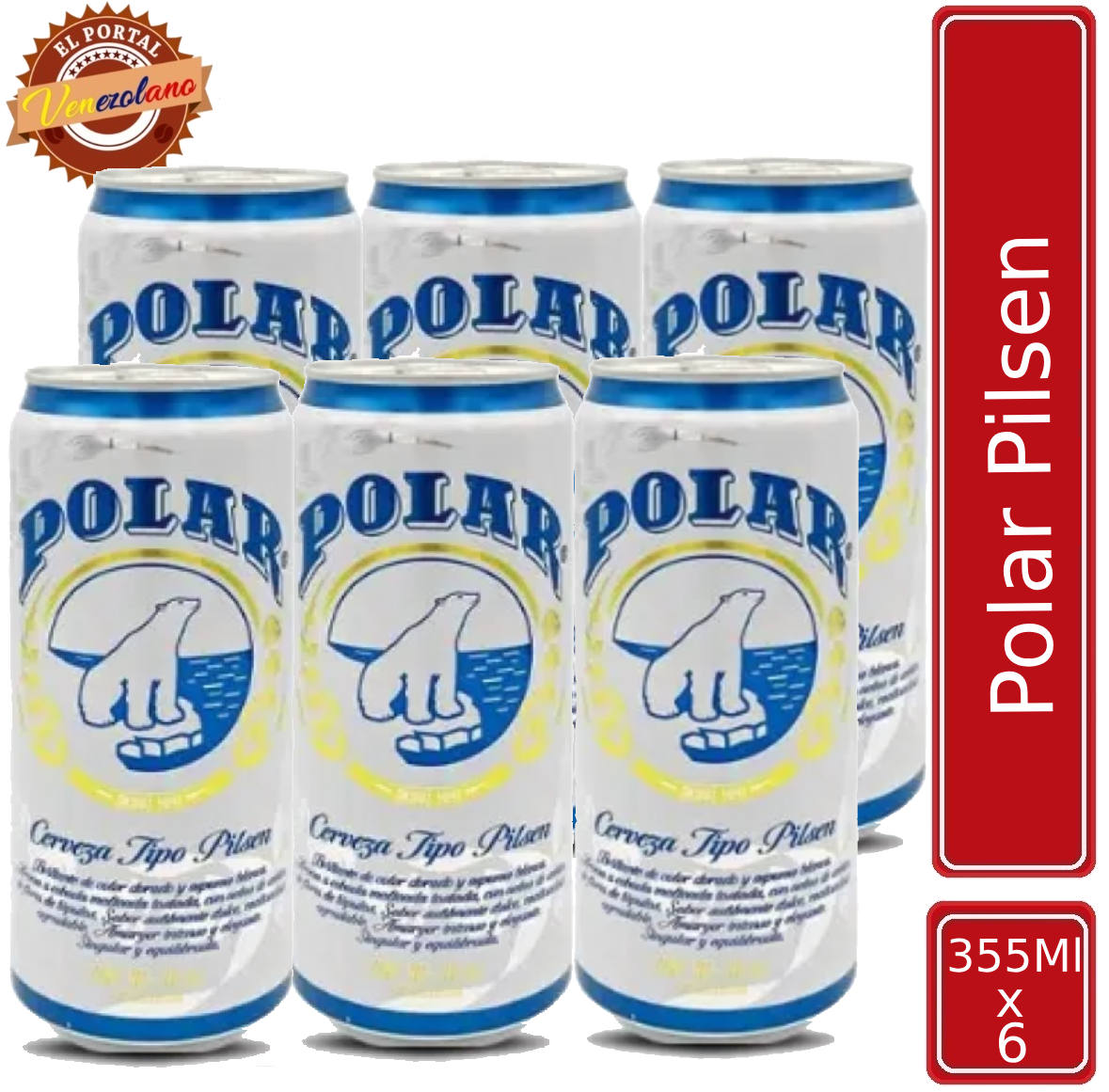 Cerveza Polar Lata 355 Ml Venezuela x 6 – El Portal Venezolano